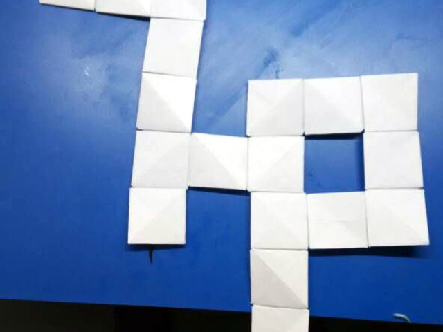 Origami mosaics with origami pixels