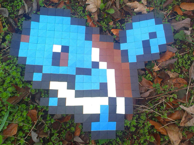 Origami mosaics folded by Ladislav Kaňka